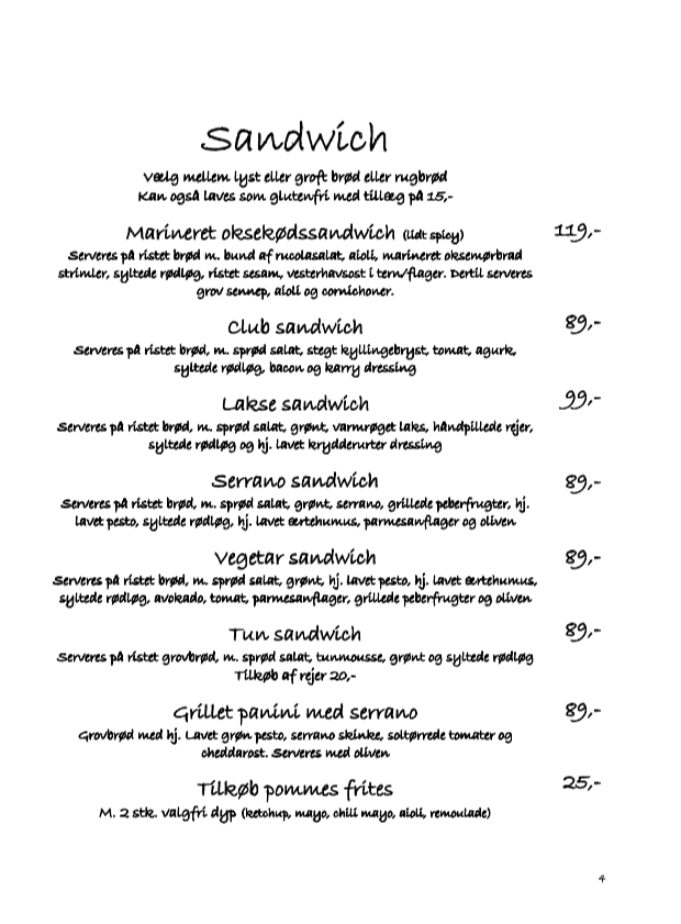 Menu – Velkommen til Cafe Sult