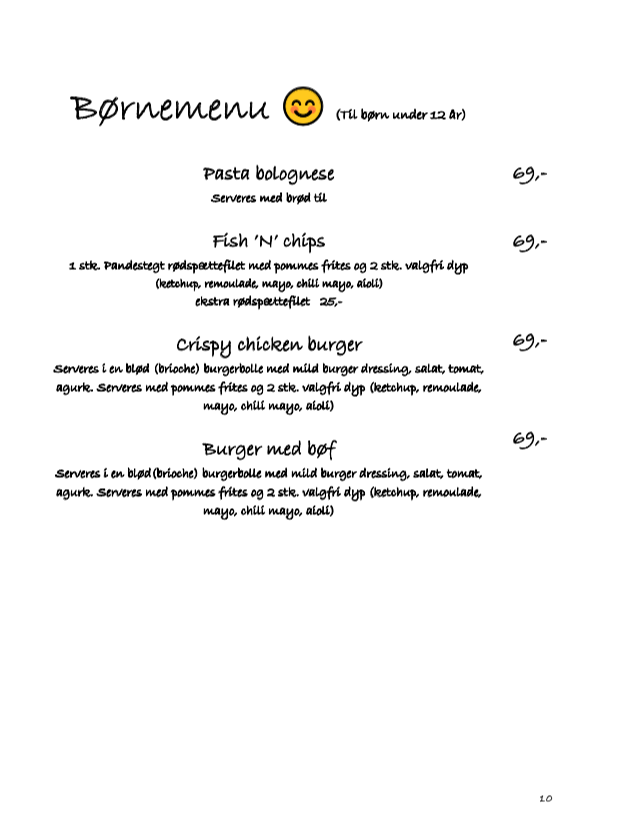 Menu – Velkommen til Cafe Sult